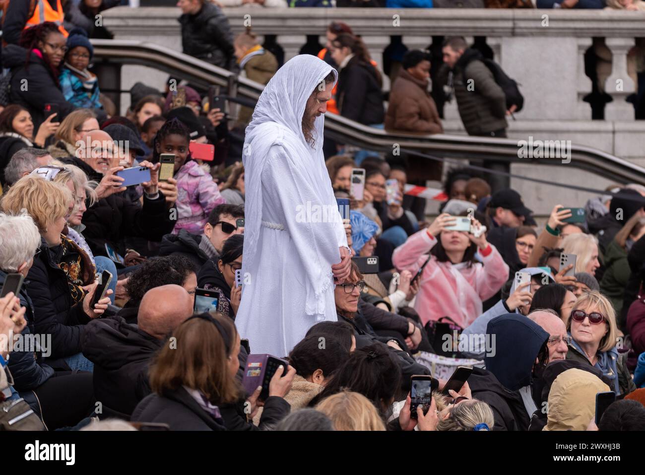 The Passion of Christ open air play by Wintershall in Trafalgar Square ...