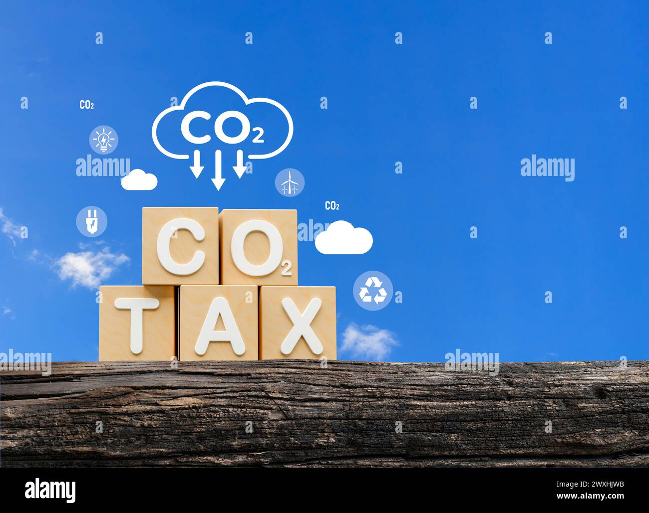 carbon neutral and net zero emissions concepts. natural environment A ...