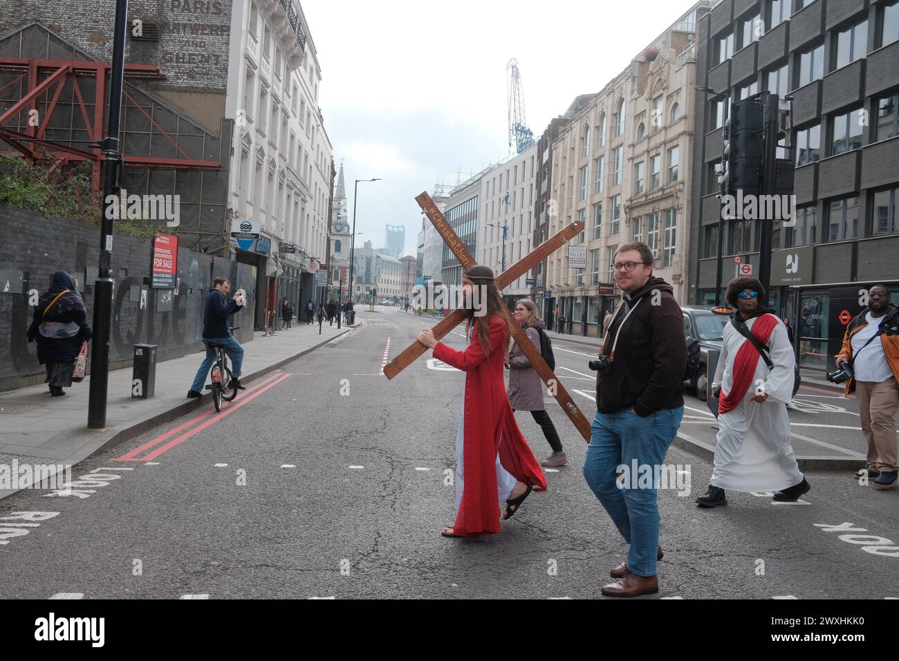 London, England, UK. 31st Mar, 2024. In a unique twist on traditional ...