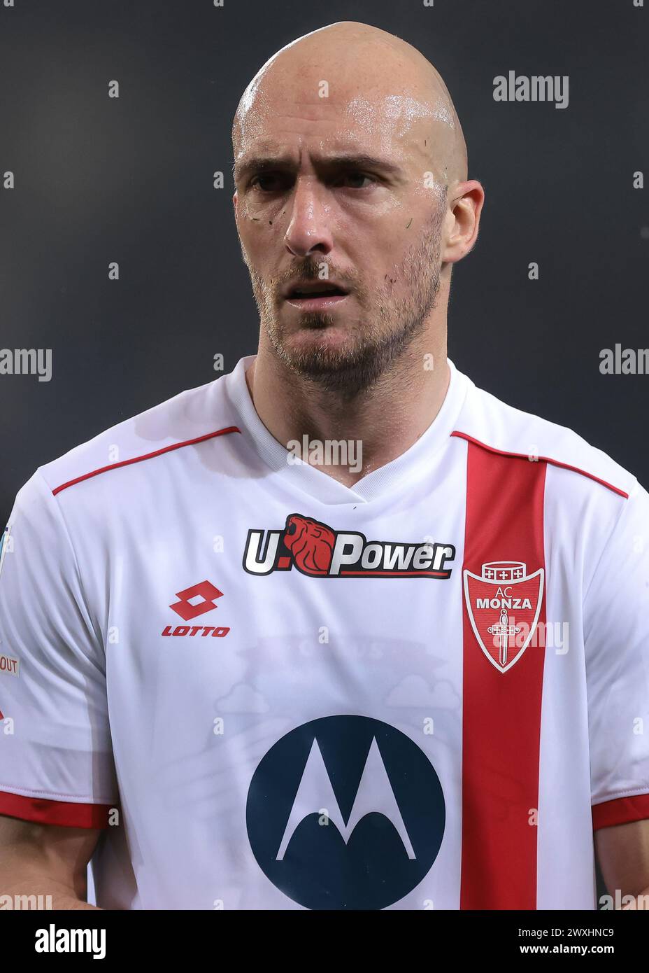 Turin, Italy. 30th Mar, 2024. Luca Caldirola of AC Monza reacts ...