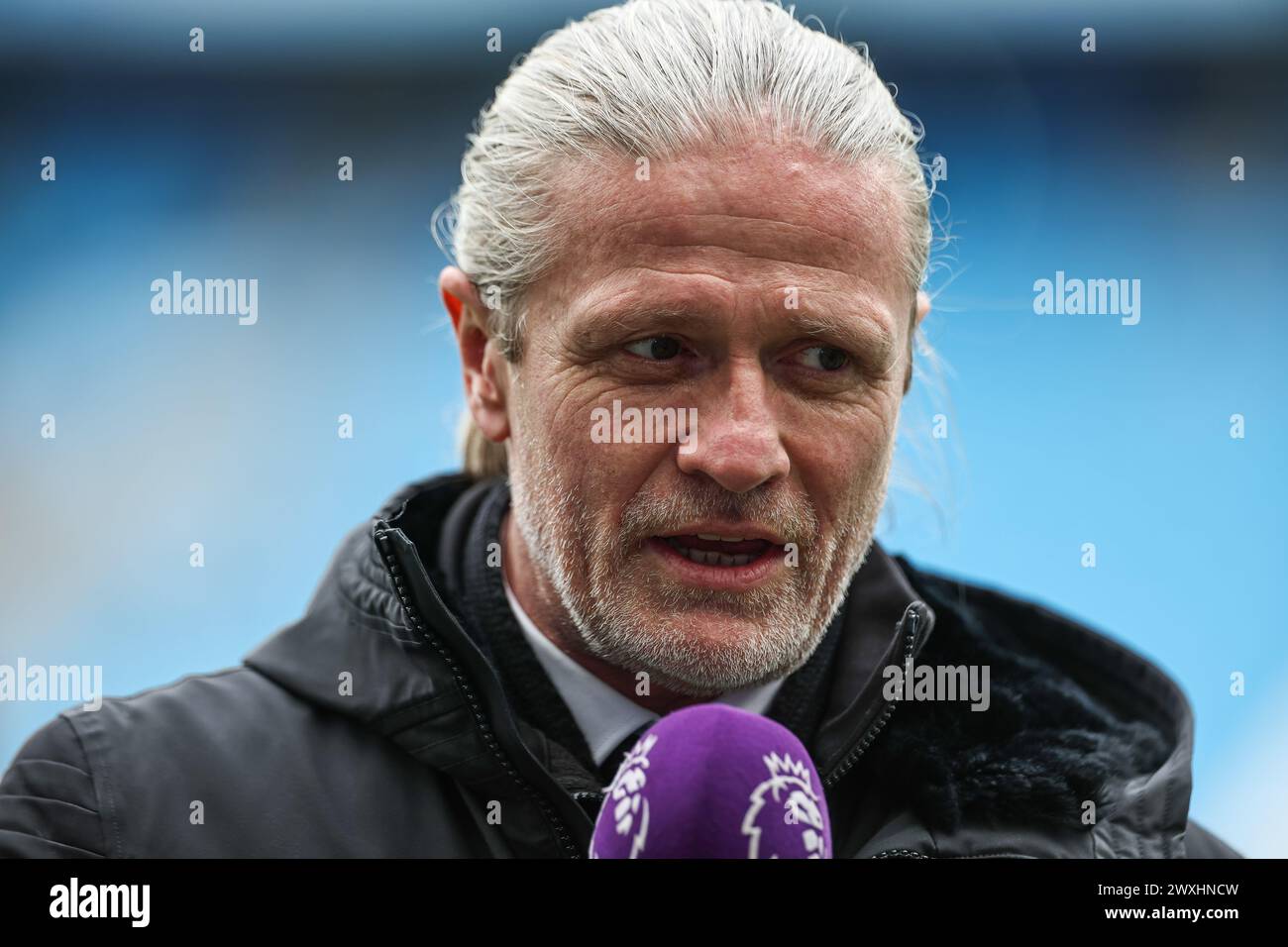 Former Arsenal player Emmanuel Petit ahead of the Premier League match ...