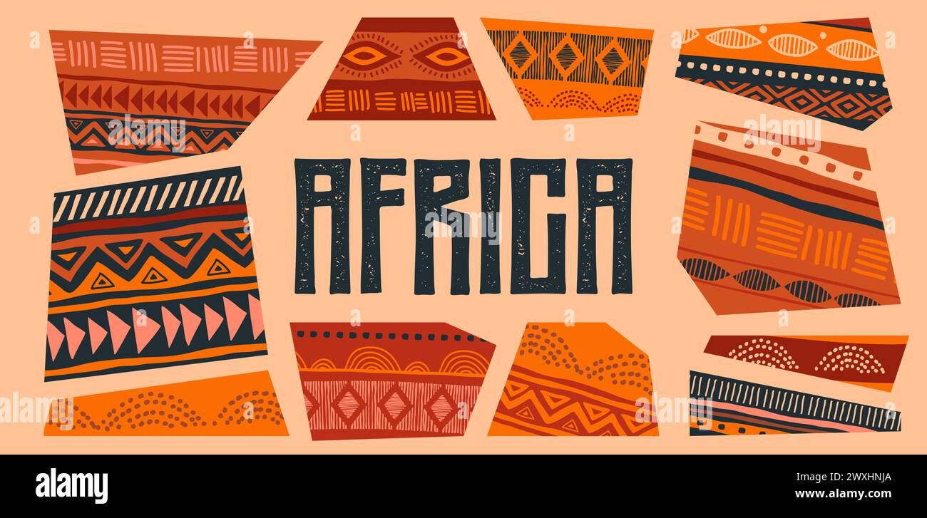 Africa Day concept design. Africa month banner, poster with tribal ...