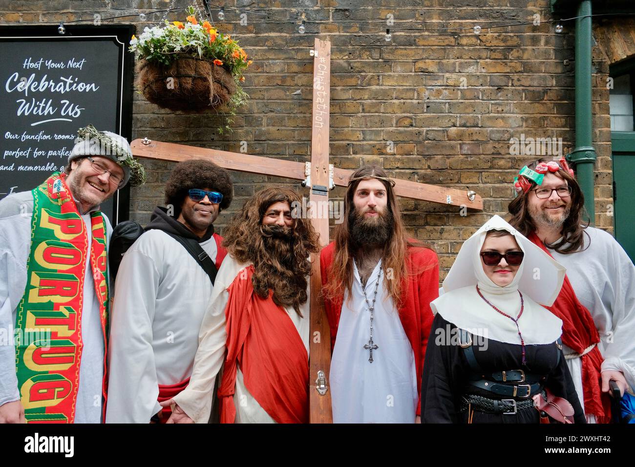 London, England, UK. 31st Mar, 2024. In a unique twist on traditional ...