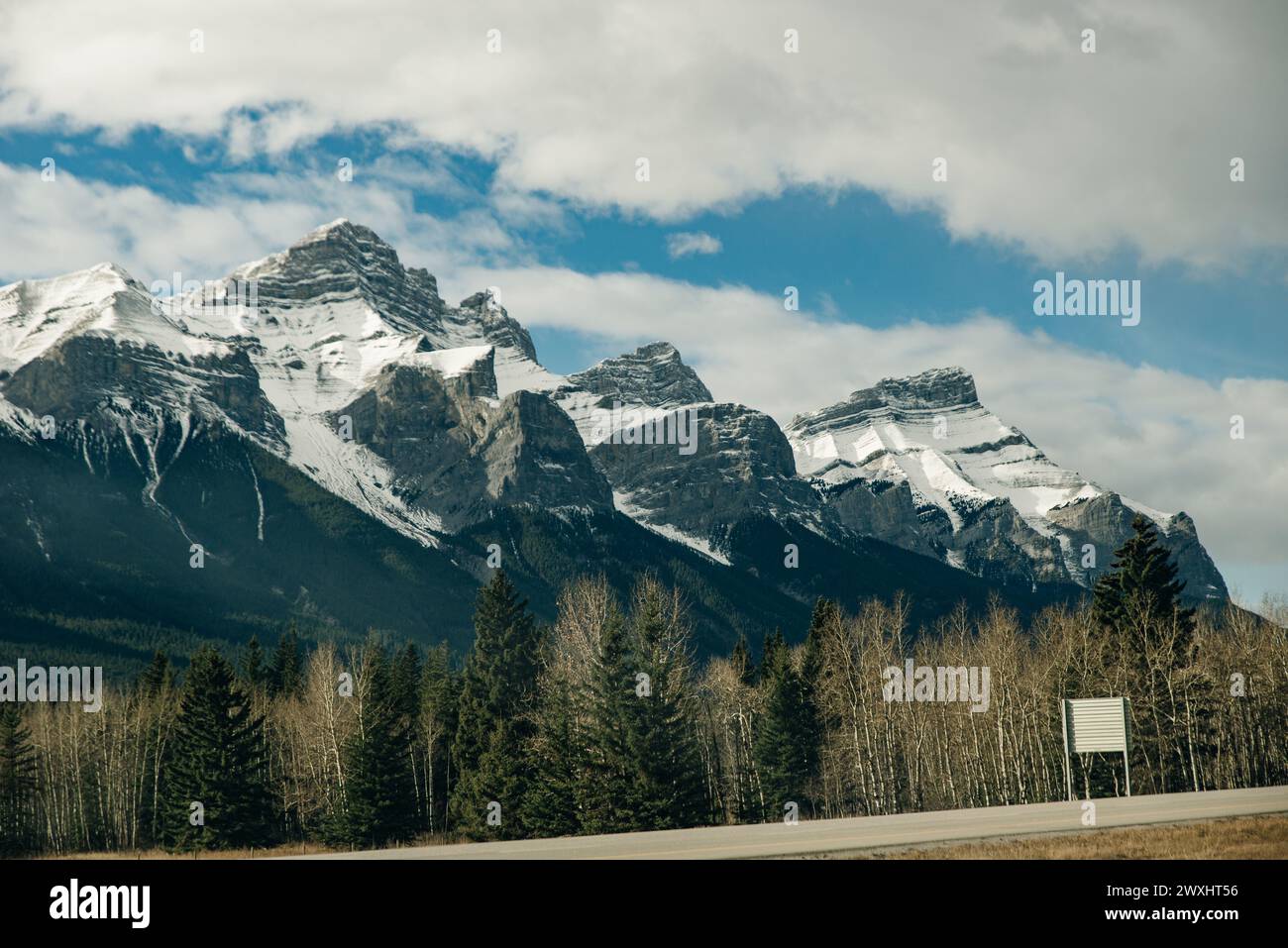 Trans-Canada highway in Banff National Park, showing the wildlife ...