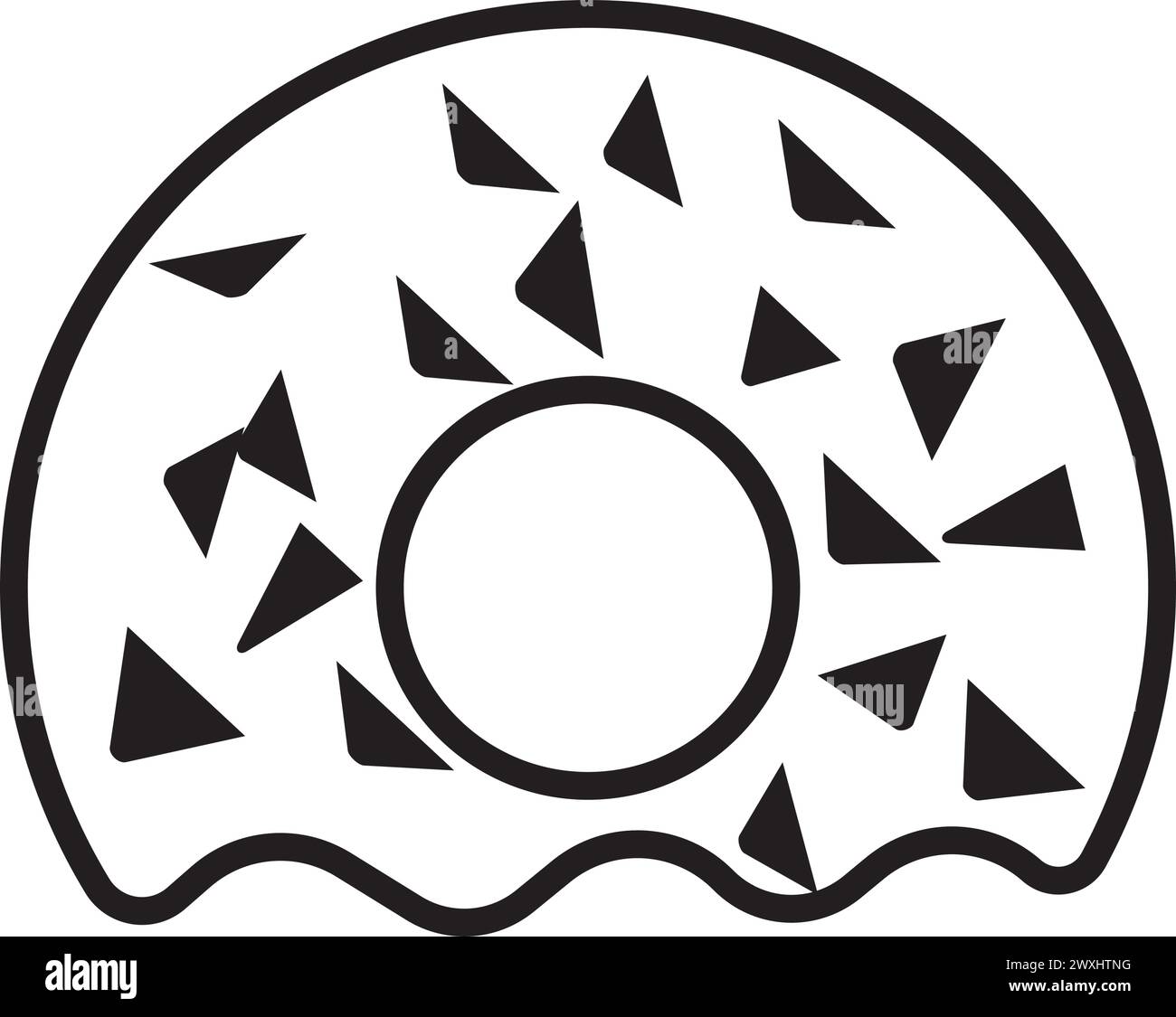Donut logo vector illustration icon design template Stock Vector Image ...