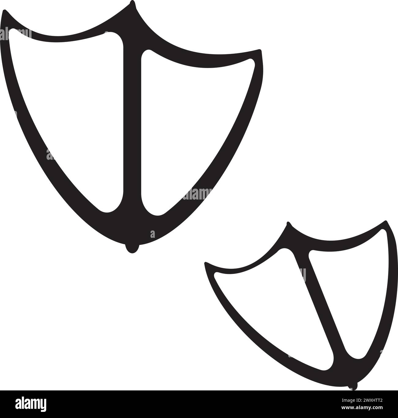 Goose footprint Stock Vector Images - Alamy