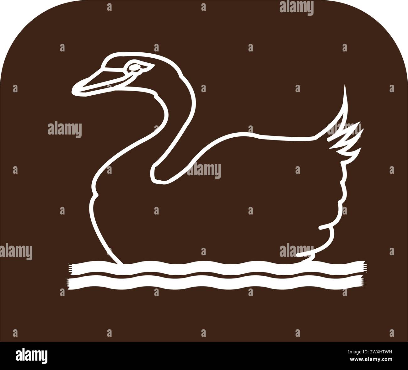 Goose line art hi-res stock photography and images - Alamy