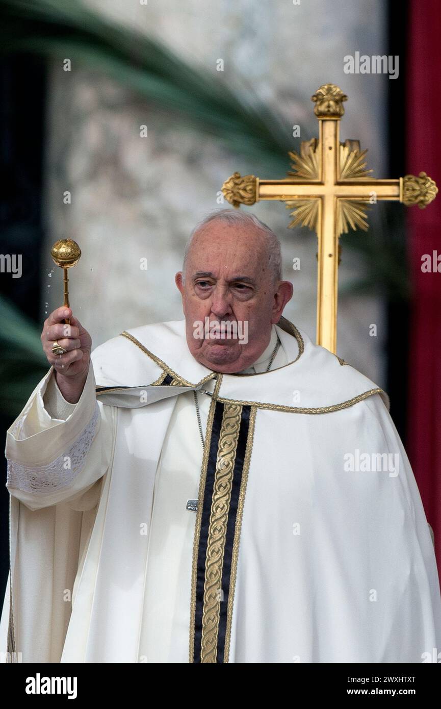 Vatican, Vatican. 31st Mar, 2024. Italy, Rome, Vatican, 2024/3/31 .Pope ...