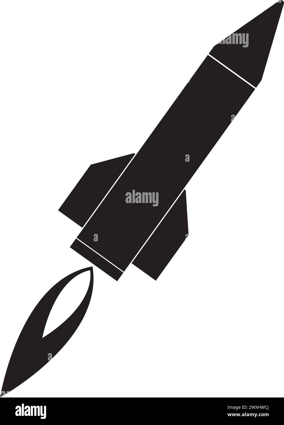 long-range missile icon vector illustration simple design Stock Vector ...