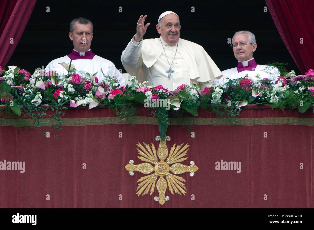 Italy, Rome, Vatican, 2024/3/31 .Pope Francis delivers his Easter ...