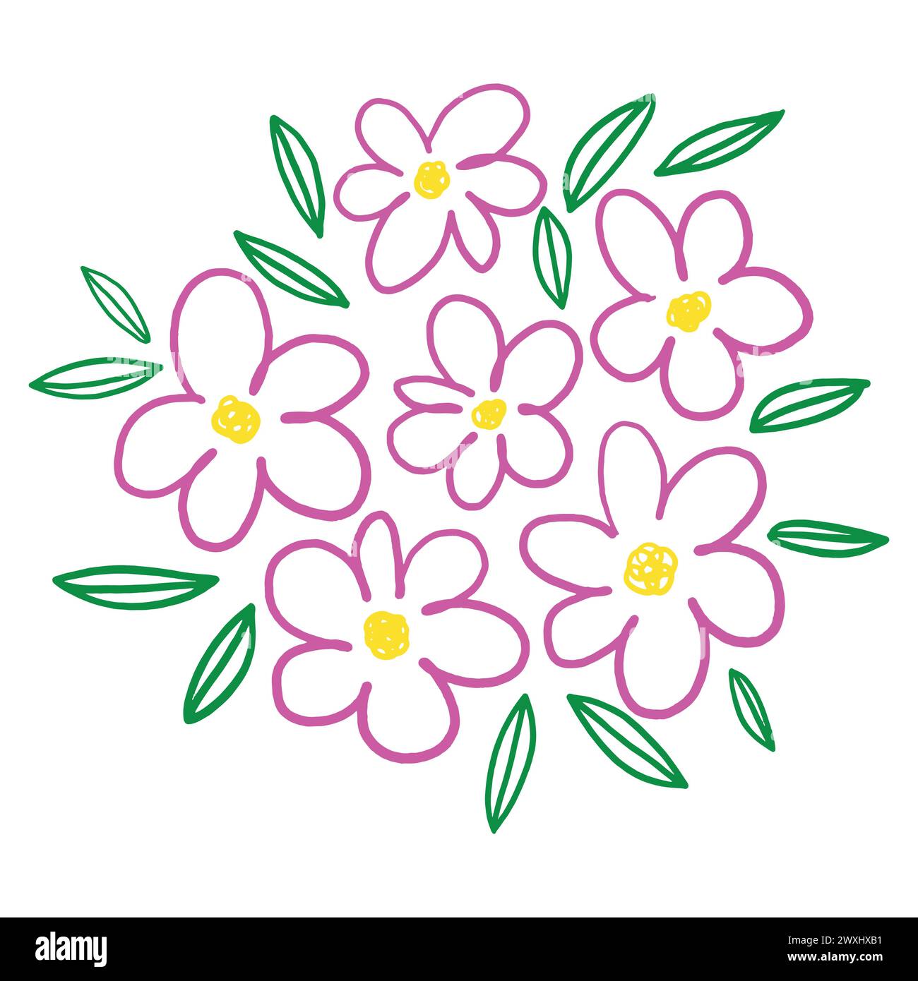 Contour rose in hand Cut Out Stock Images & Pictures - Alamy