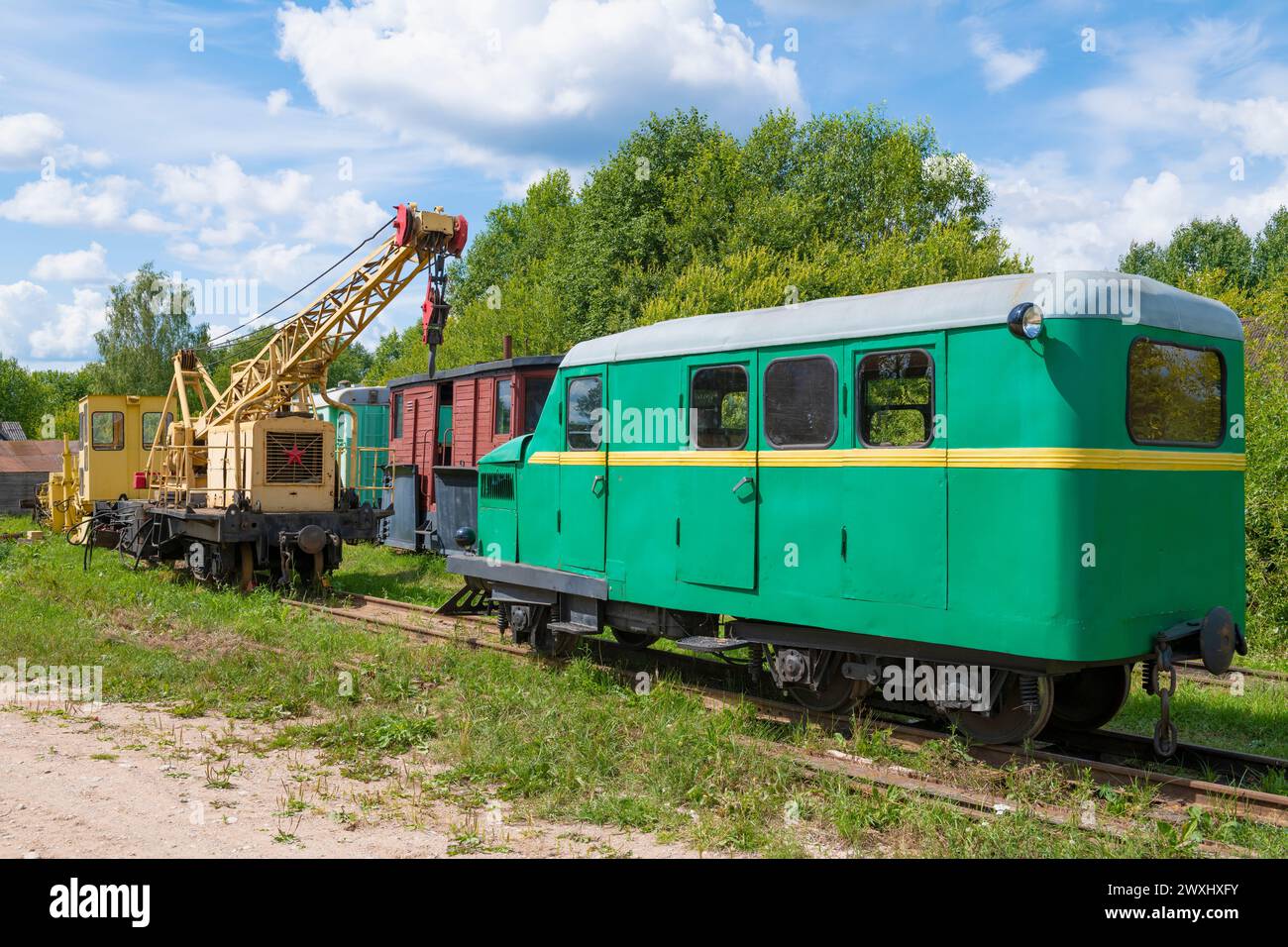 TESOVO-NETYLSKY, RUSSIA - JULY 15, 2023: Crane unit LT-110 and motor ...