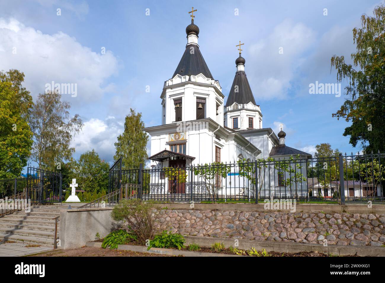 PRIMORSK, RUSSIA - SEPTEMBER 25, 2023: At the church in honor of the ...