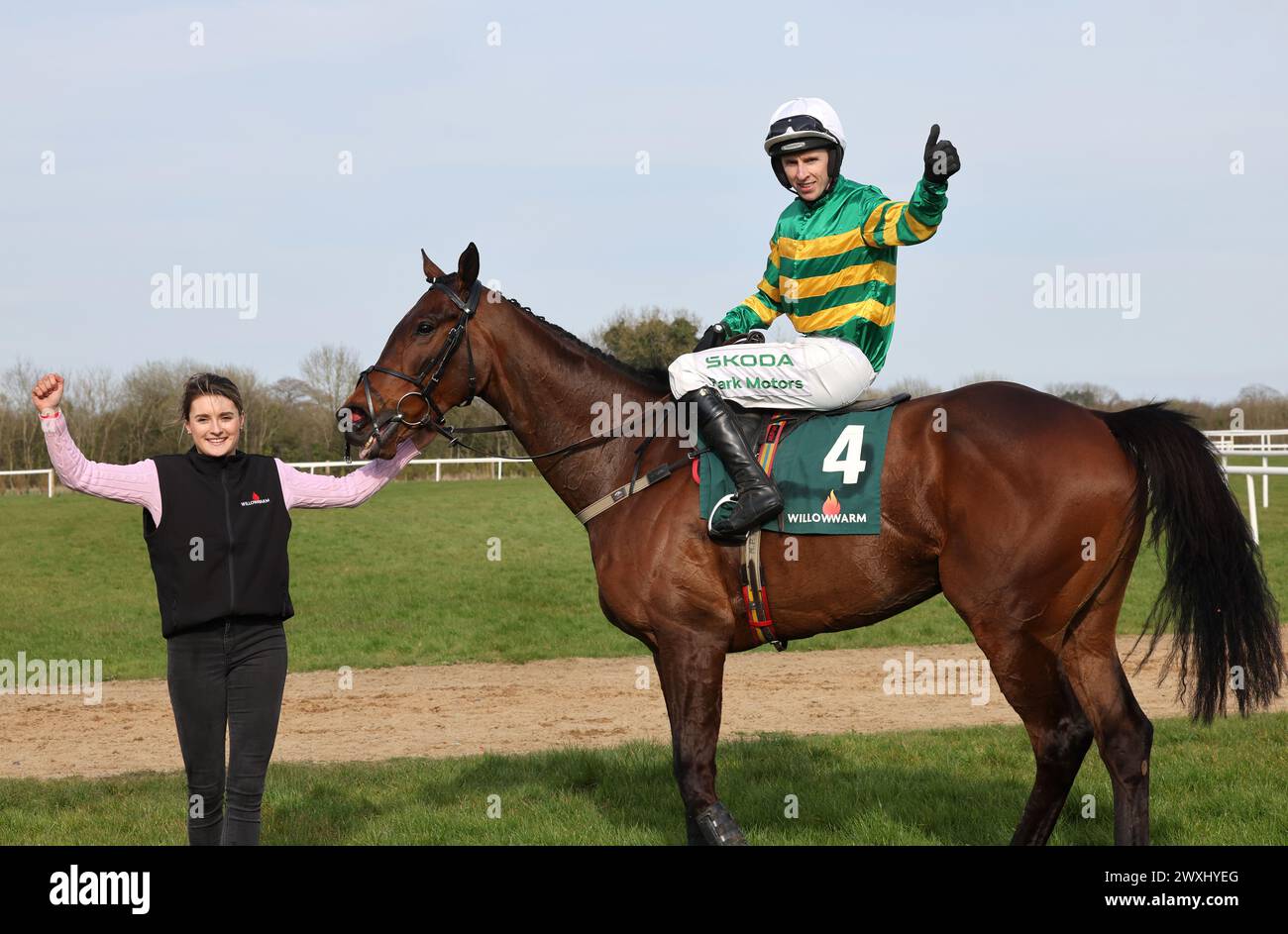 Mark Walsh after winning the WillowWarm Gold Cup with Spillane's Tower ...