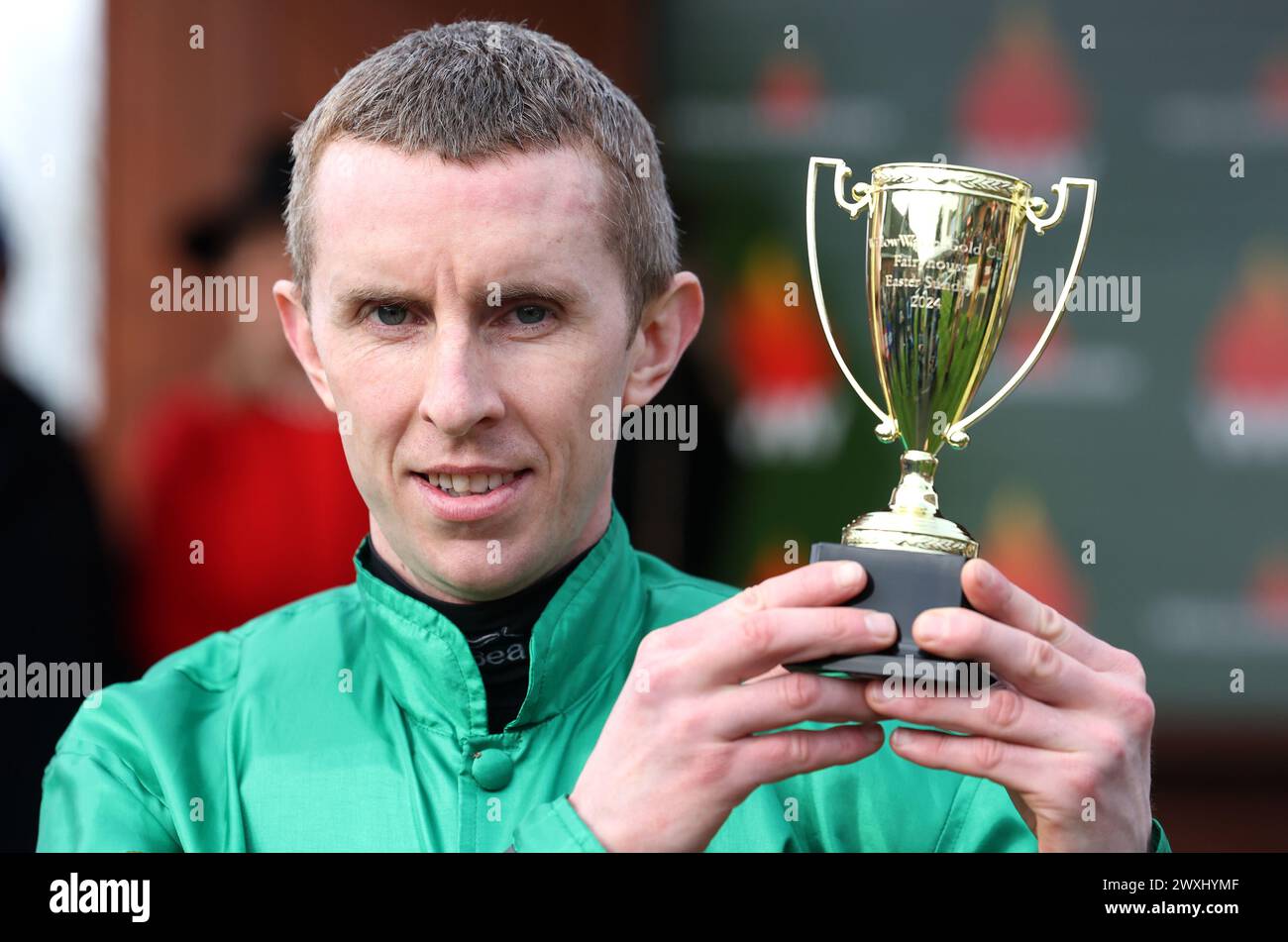 Mark Walsh after winning the WillowWarm Gold Cup with Spillane's Tower ...