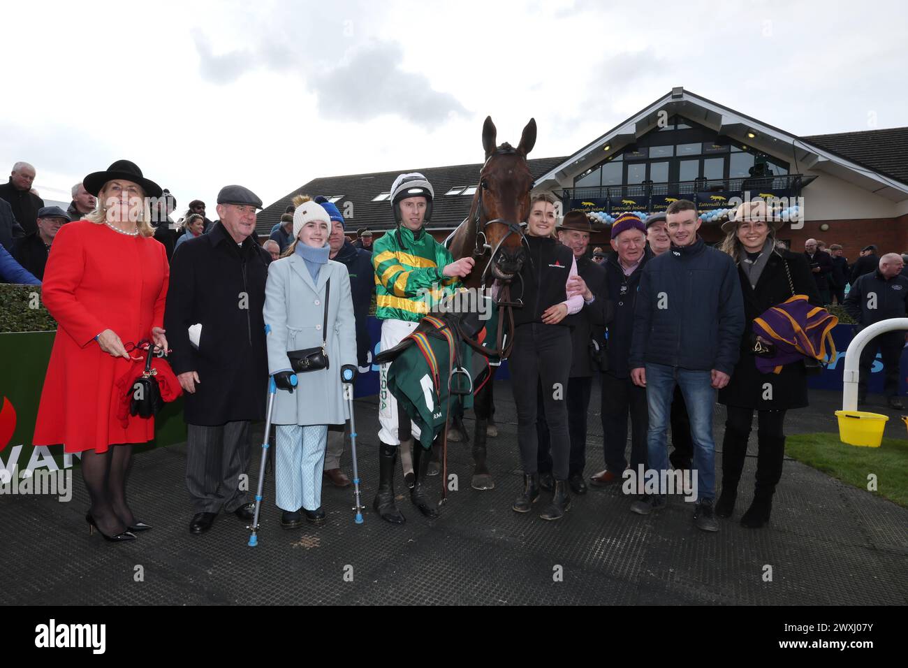Mark Walsh and connections after winning the WillowWarm Gold Cup with ...