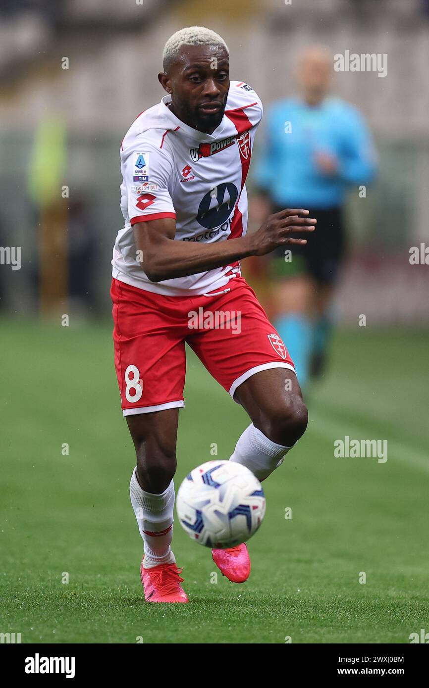Jean-Daniel Akpa-Akpro of Ac Monza in action during the Serie A match ...