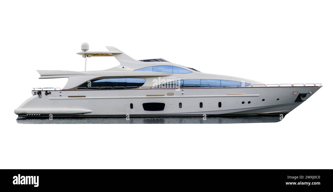 Motor yacht sailing on Cut Out Stock Images & Pictures - Alamy