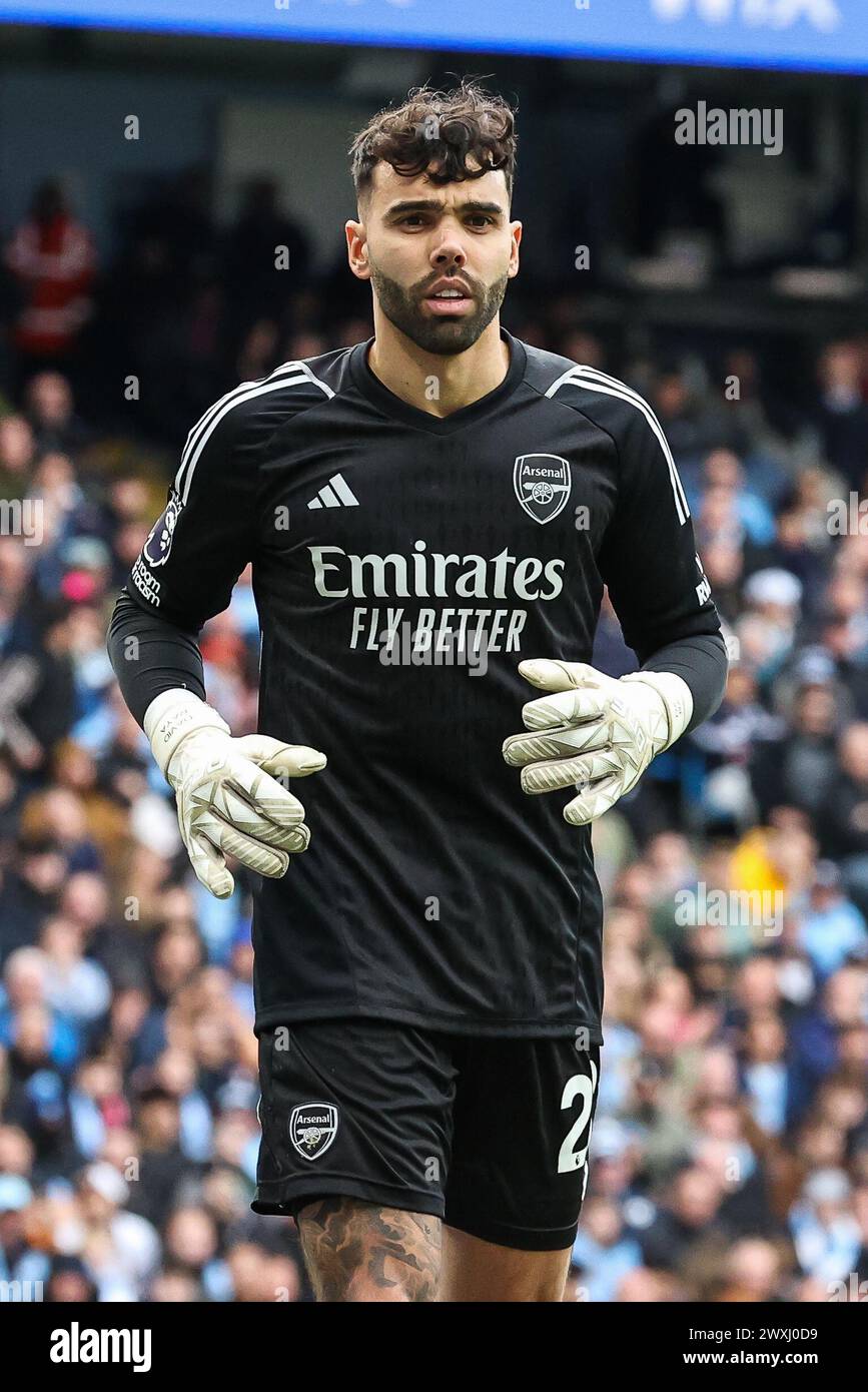 David Raya of Arsenal during the Premier League match Manchester City ...