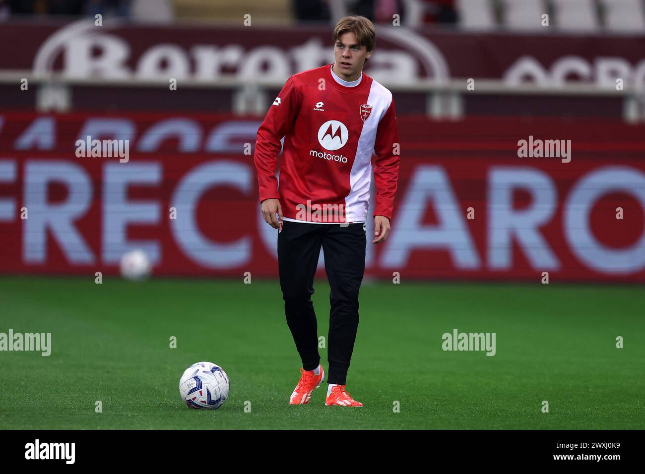 Alessio Zerbin of Ac Monza during warm up before the Serie A match ...