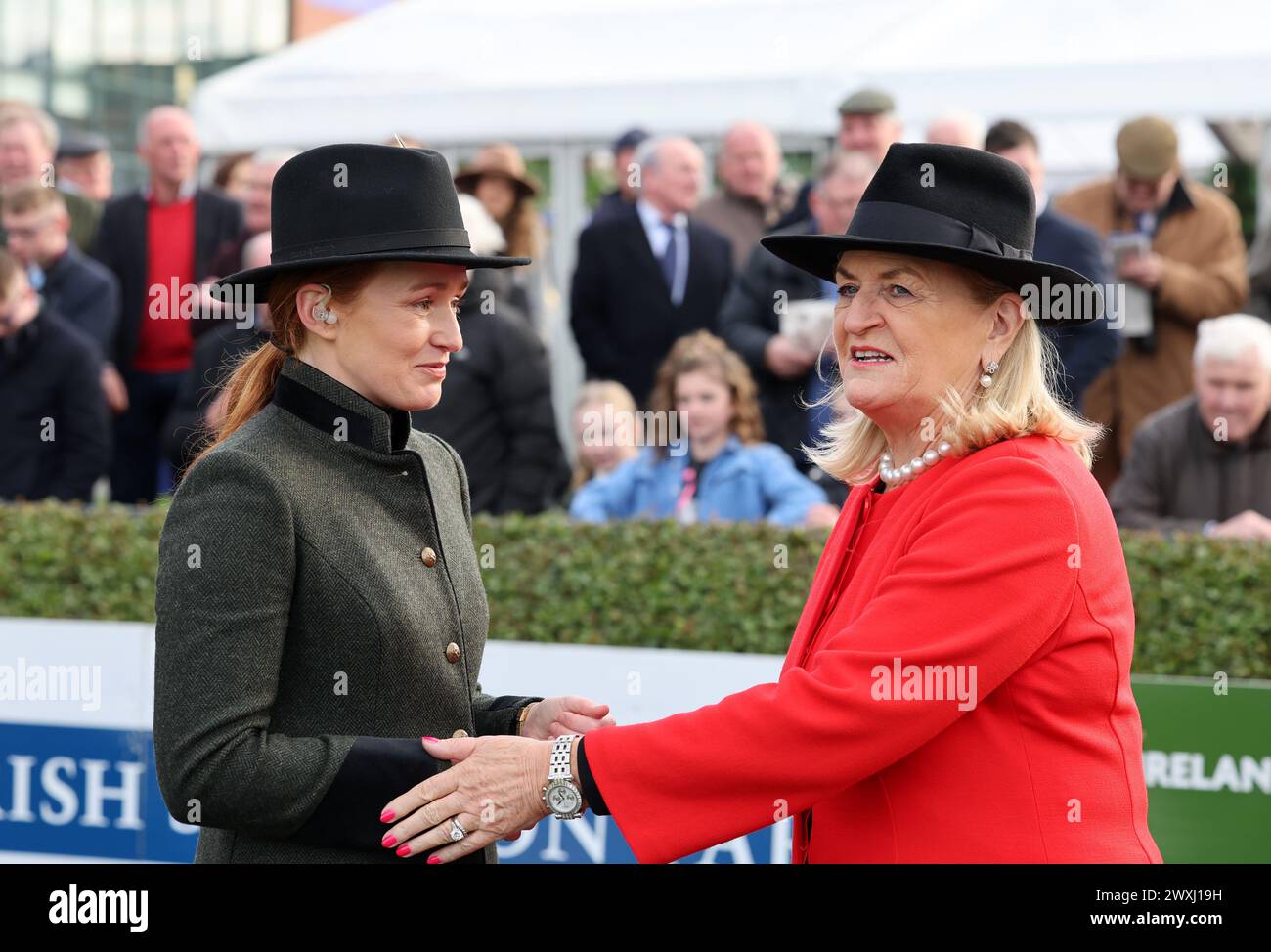 Jane Mangan and Noreen McManus during the Fairyhouse Easter Festival ...