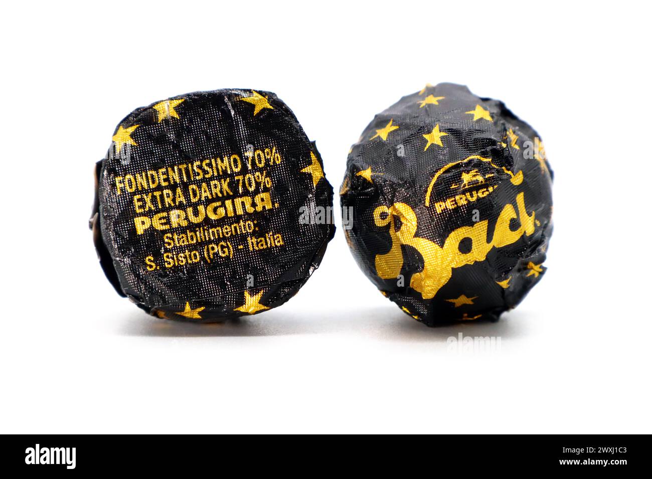 Baci Perugina Chocolate with hazelnut grains and whole hazelnut coated ...
