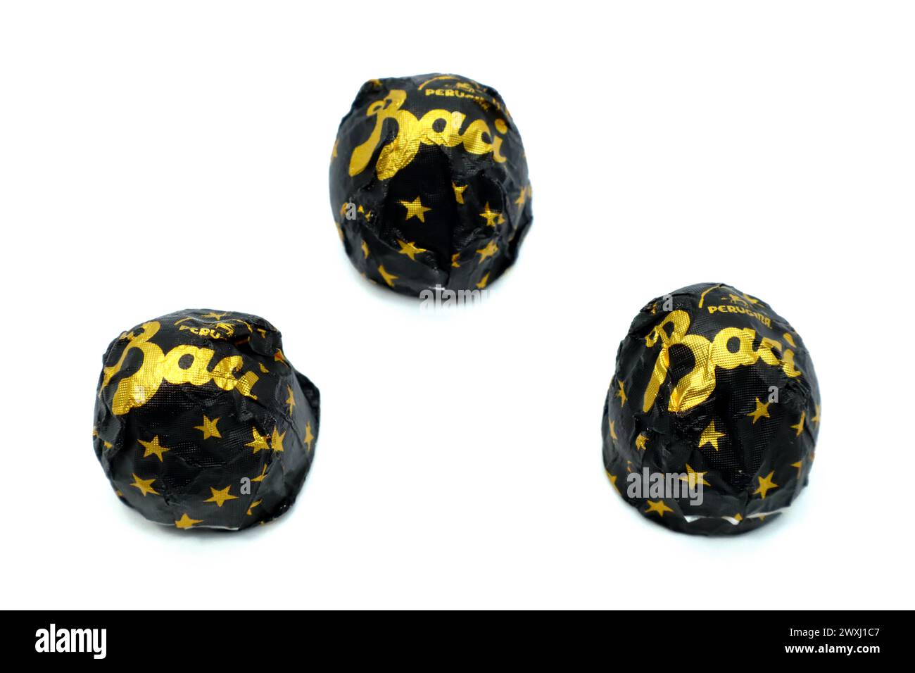 Baci Perugina Chocolate with hazelnut grains and whole hazelnut coated ...