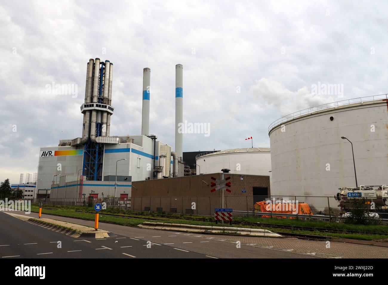 Waste processor and incinerator AVR in Botlek harbor in the port of ...
