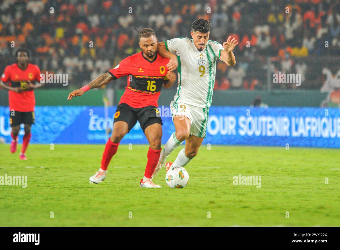 ABIDJAN, COTE D'IVORE - JANUARY 15; Baghdad Bounedjah of Algeria during the TotalEnergies Caf ...