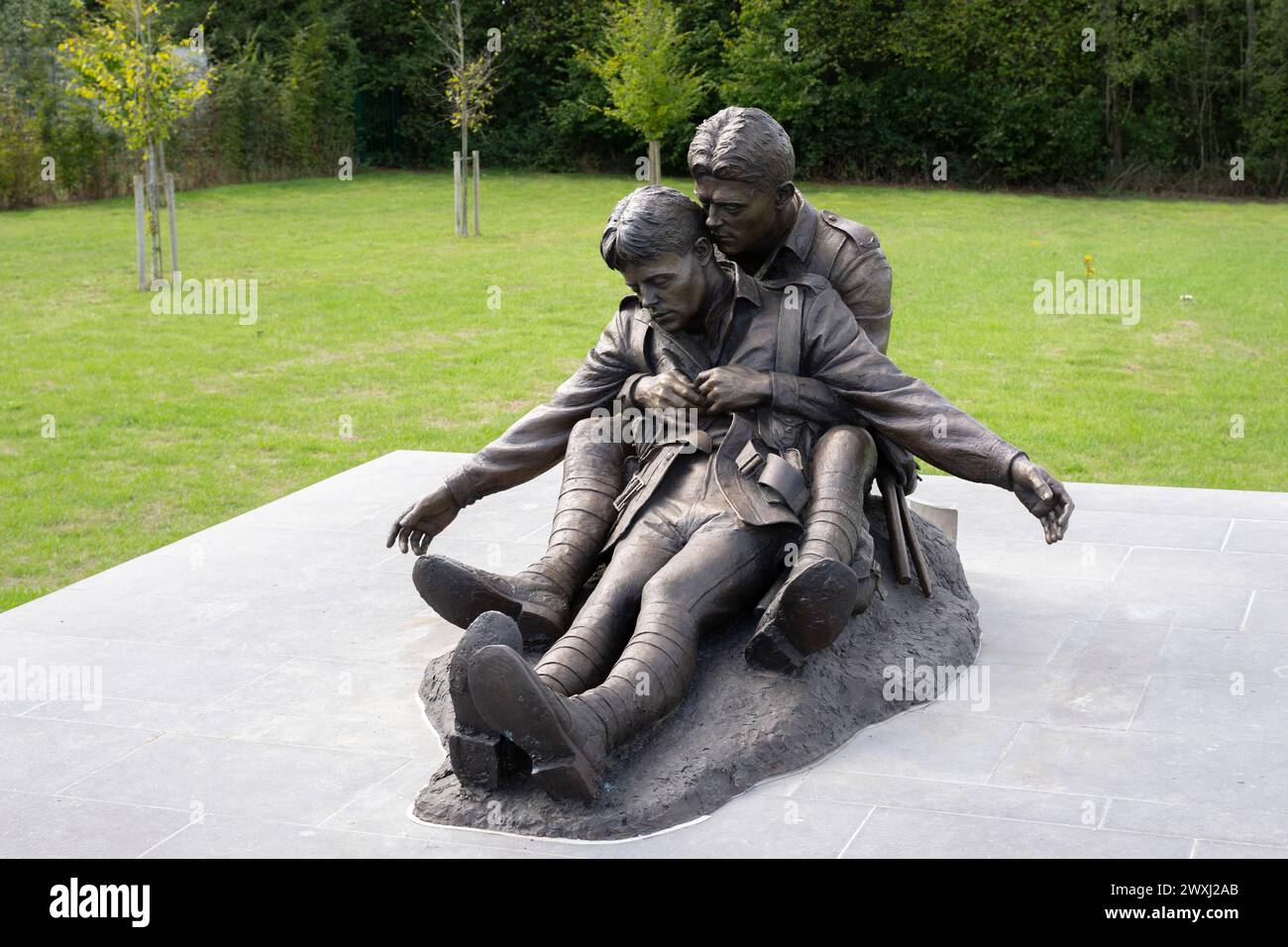 Brothers in Arms Memorial, Polygon Wood, Belgium Stock Photo - Alamy
