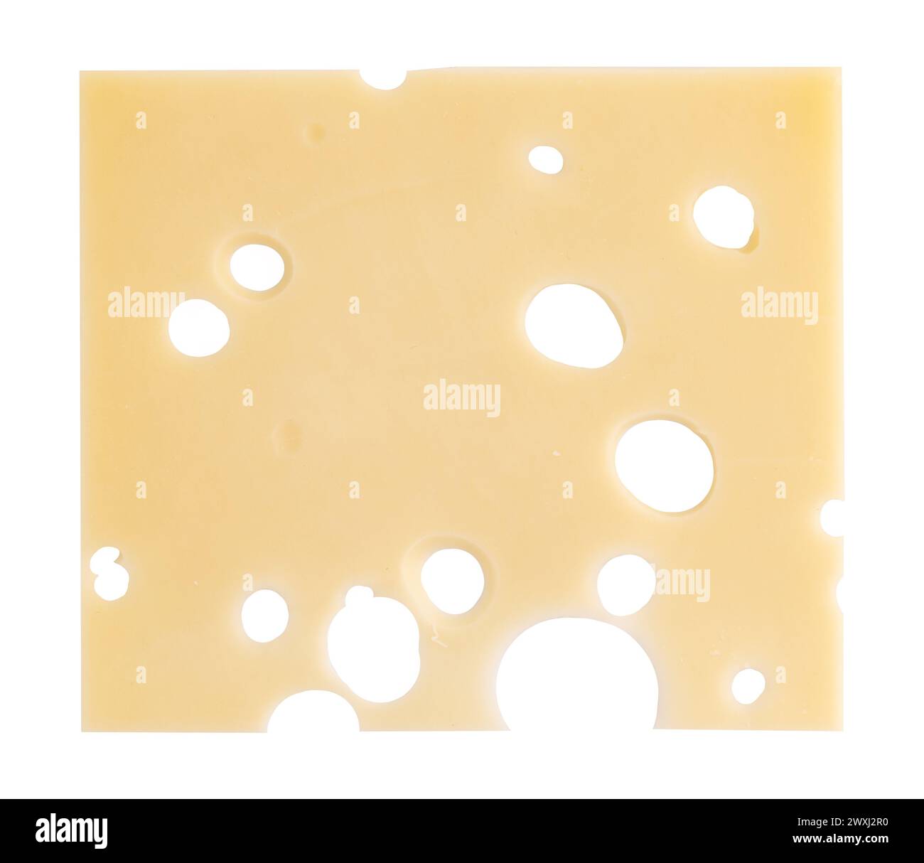cheese slice isolated on white background with clipping path, piece of ...