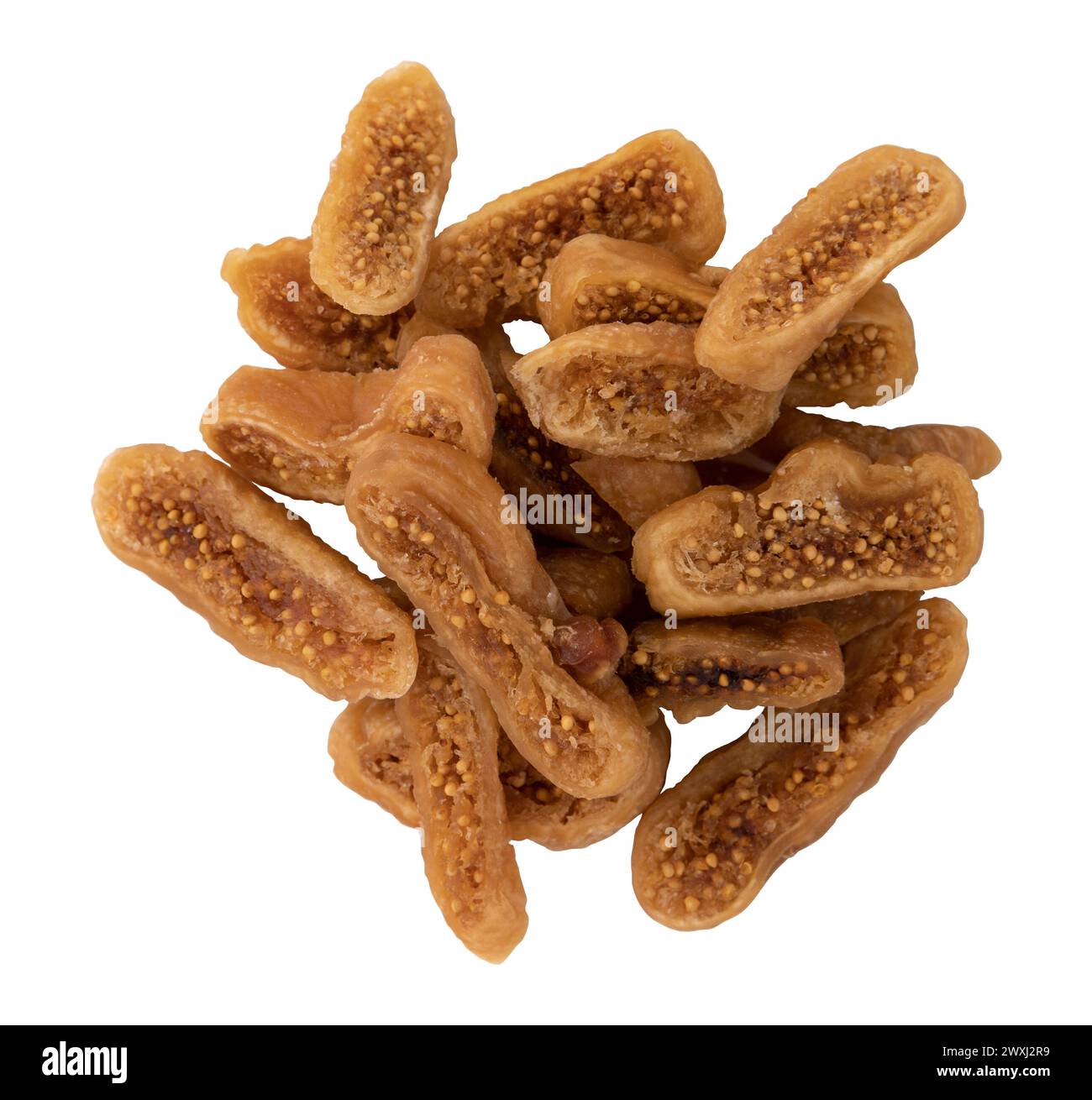 heap of dried figs fruit isolated on white background with clipping ...