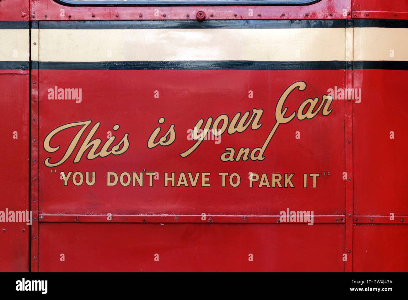 This is your Car and " You Don't Have To Park It" slogan on the back of ...