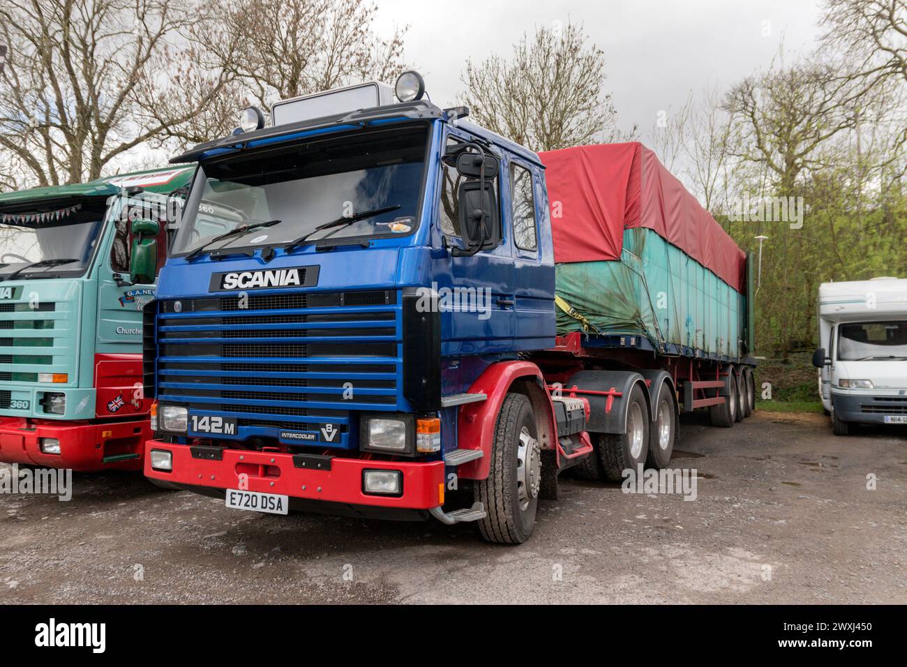 Scania 142M at Brough. Cumbria Easter Rally 2024 Stock Photo - Alamy