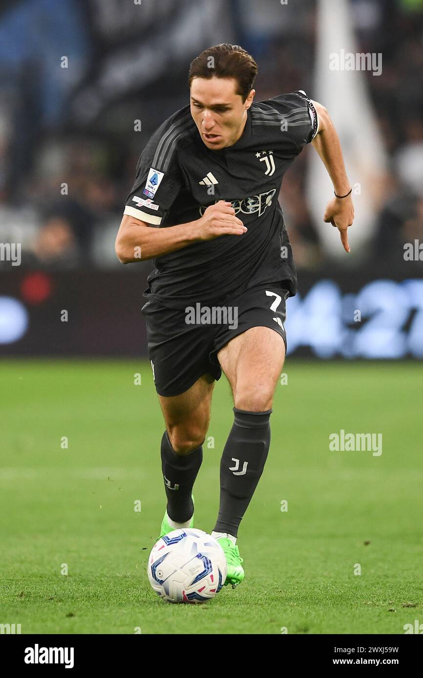 Federico Chiesa of Juventus FC during the Serie A football match ...