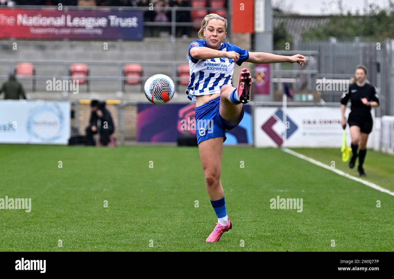 Dagenham, UK. 31st Mar, 2024. Womens Super League. West Ham V Brighton ...