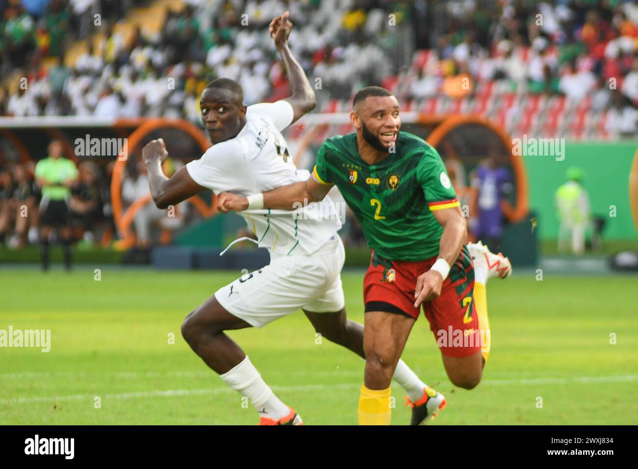 YAMOUSSOUKRO, COTE D'IVORE - JANUARY 15; Mouctar Diakhabir of Cameroon ...