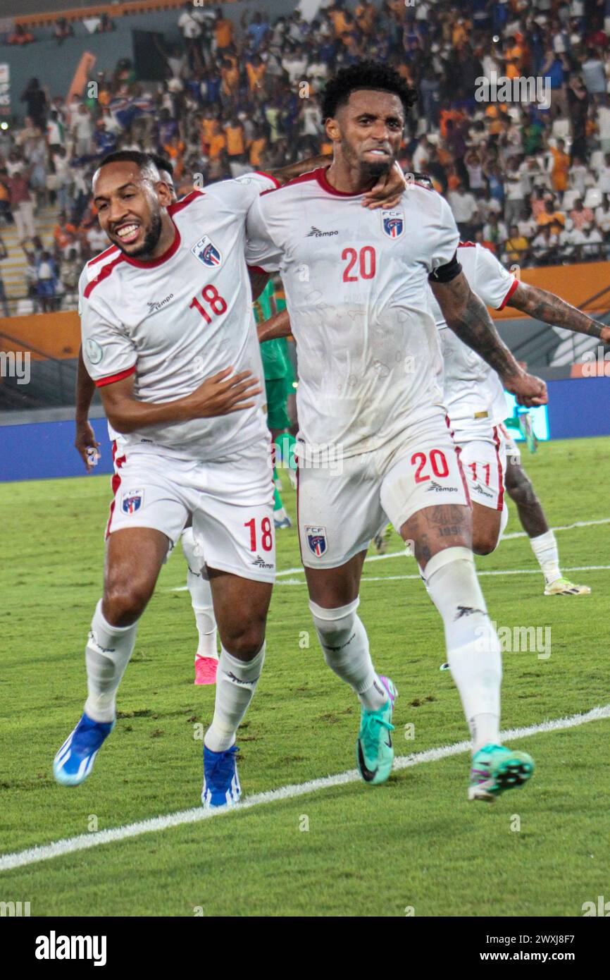 ABIDJAN, COTE D IVOIRE - JANUARY 29; Kenny Rocha Santos and Ryan Isaac ...