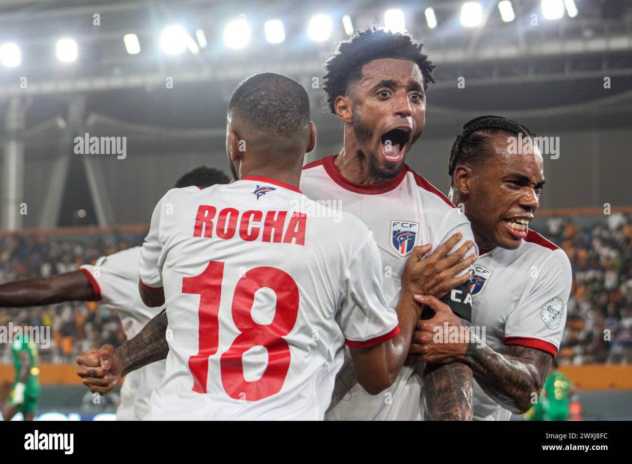 ABIDJAN, COTE D IVOIRE - JANUARY 29; Kenny Rocha Santos and Ryan Isaac ...