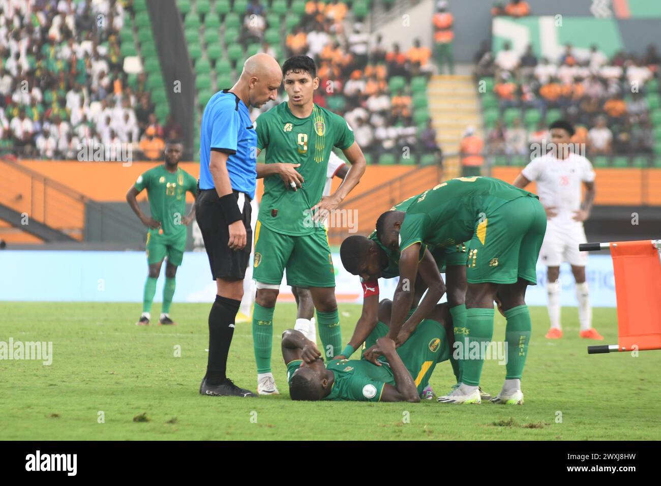 ABIDJAN, COTE D IVOIRE - JANUARY 29; Mauritania during the ...