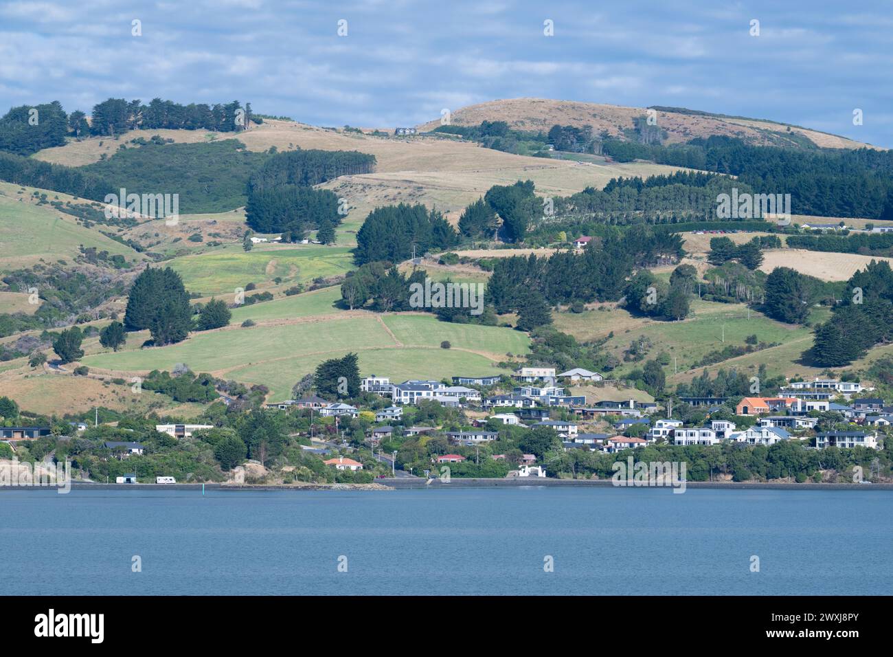 New Zealand, South Island, Dunedin, Otago Peninsula. Scenic coastline ...