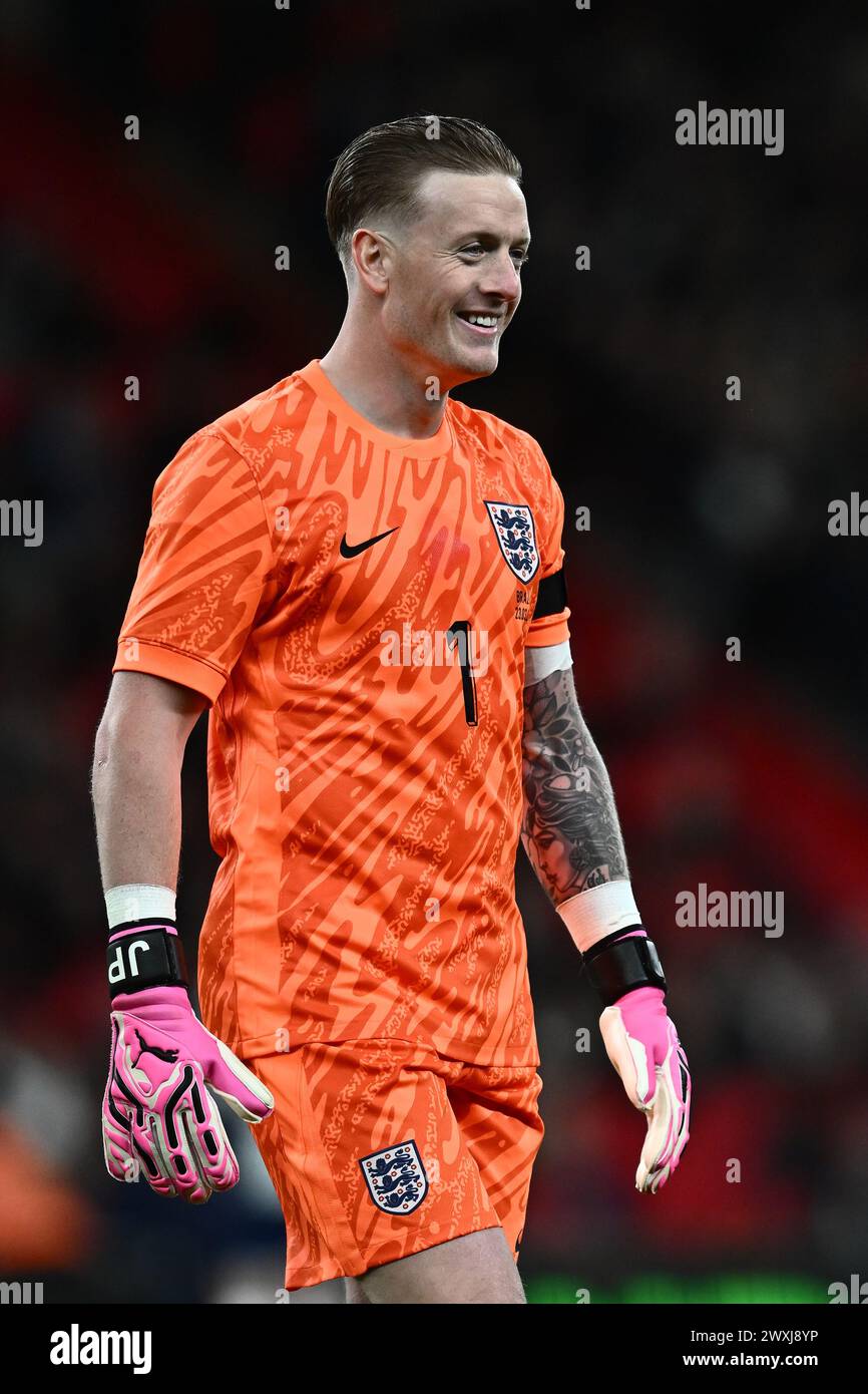 LONDON, ENGLAND - MARCH 23: Jordan Pickford of England during the ...