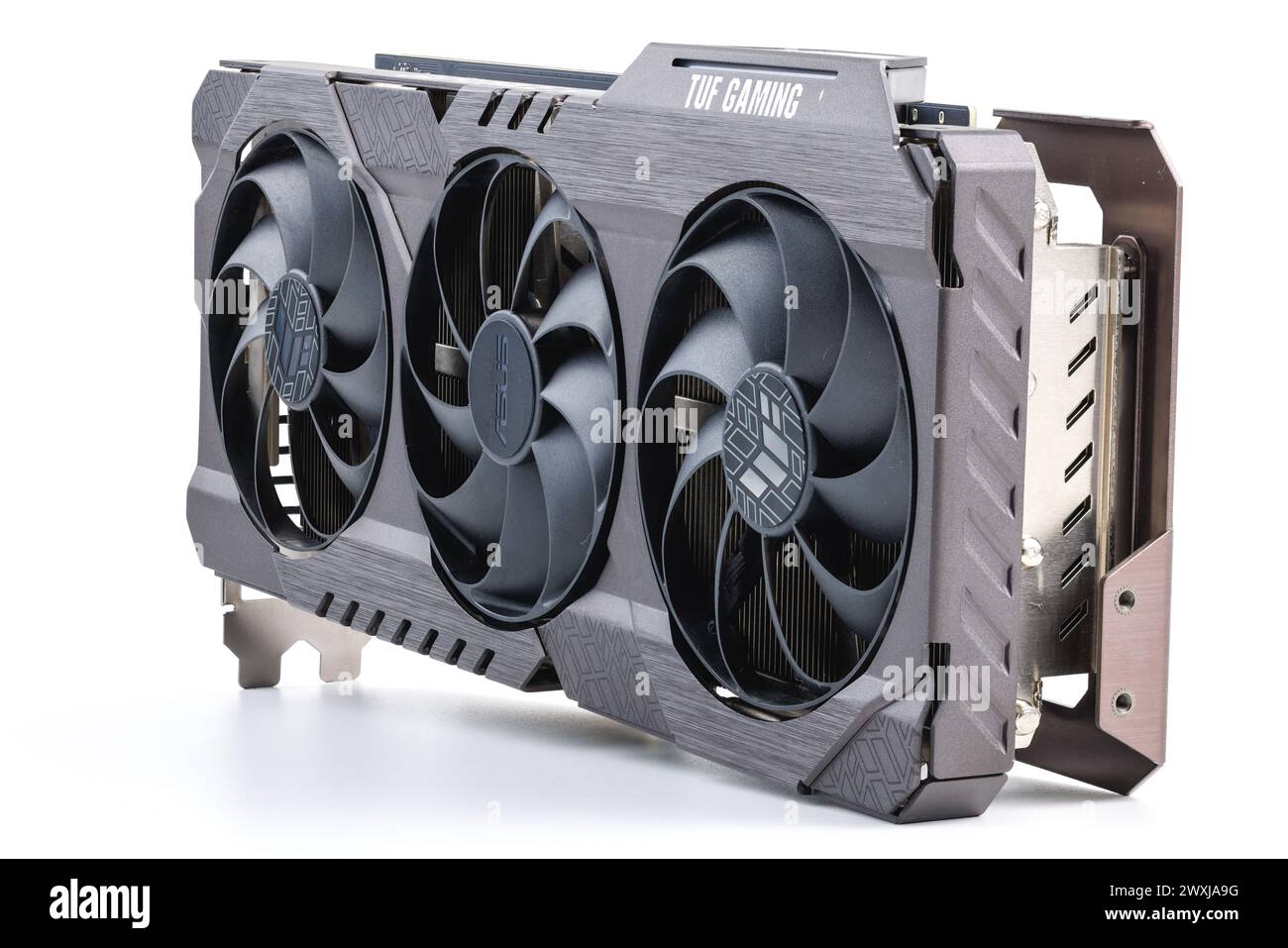 NVIDIA RTX 3060 OC 12g TUF Gaming graphics card on white background ...