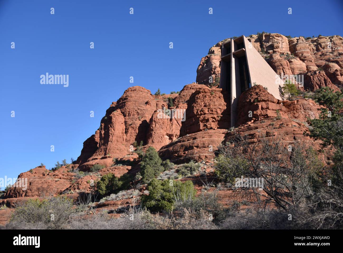 Sedona, AZ. U.S.A. 2/14/2024. The Chapel of the Holy Cross Roman ...