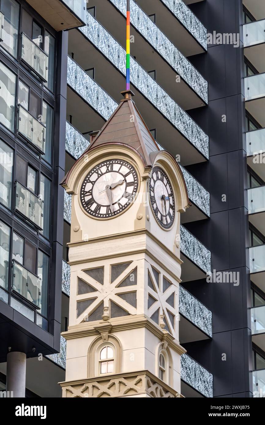 Heritage clock tower in Engine House Number 3, a former fire station in ...