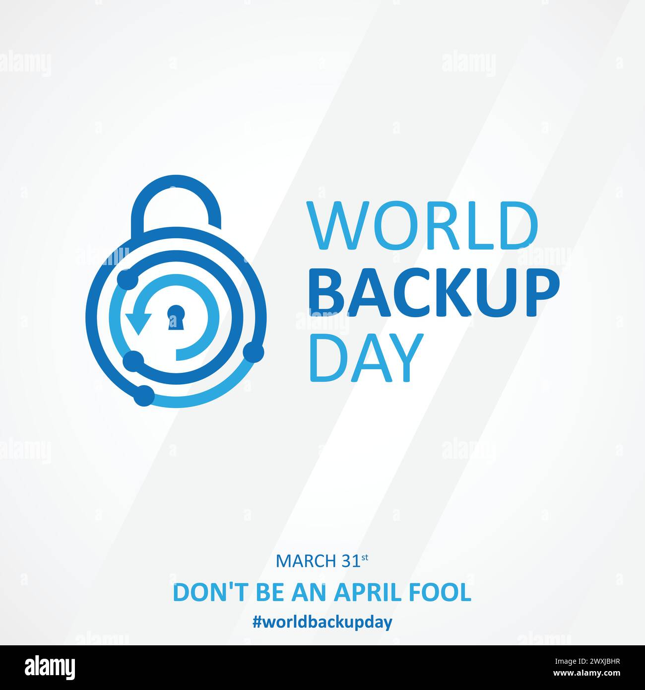Letter World Backup Day element template design March 31st. Vector illustration Stock Vector ...