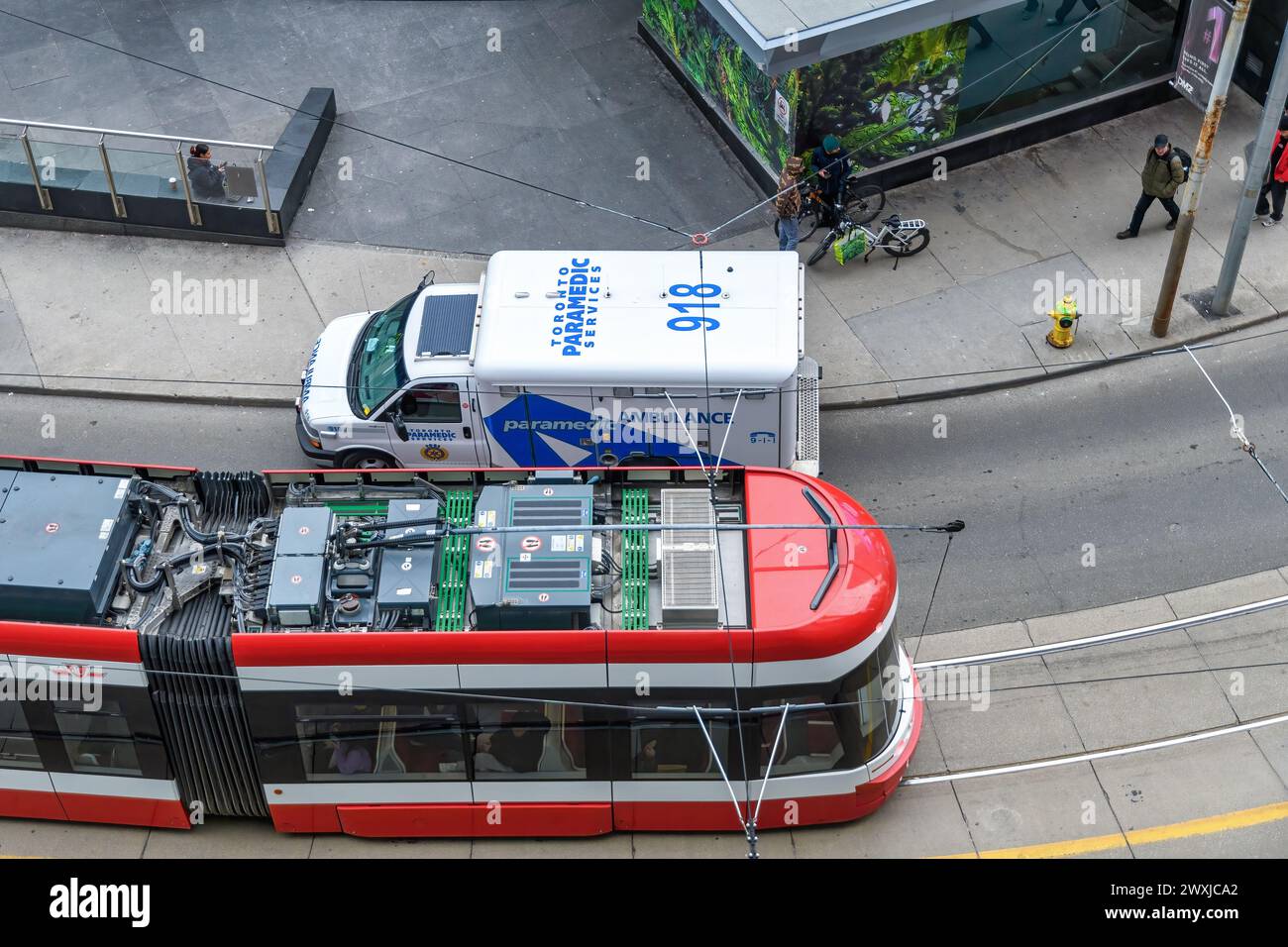 Bombardier Tramway or Streetcar, Toronto, Canada Stock Photo - Alamy