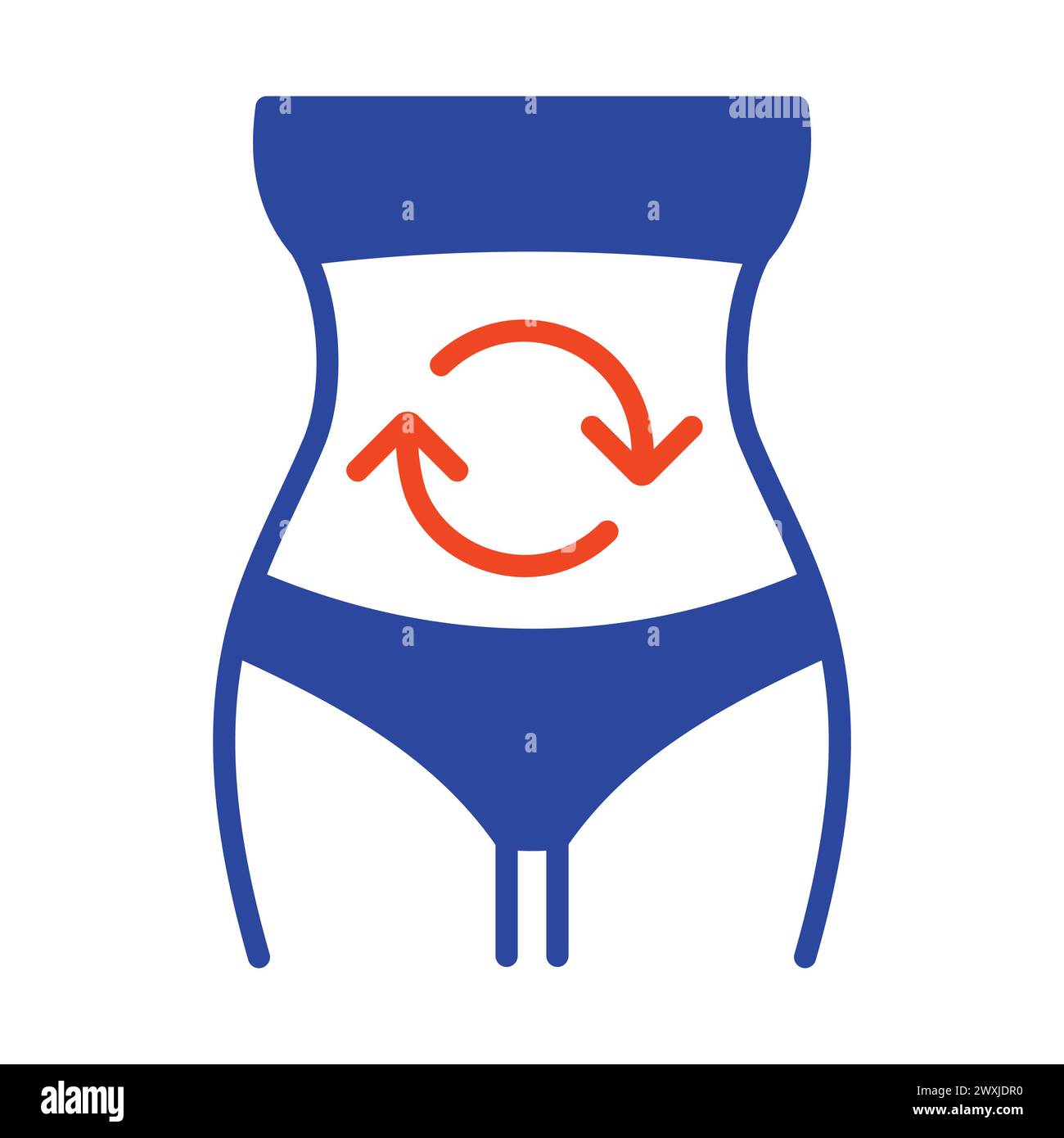 The health of the digestive vector solid icon. The women's belly sign ...