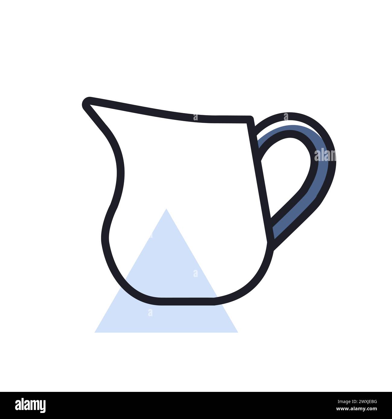 Creamer jug vector icon. Dairy product sign. Graph symbol for cooking ...