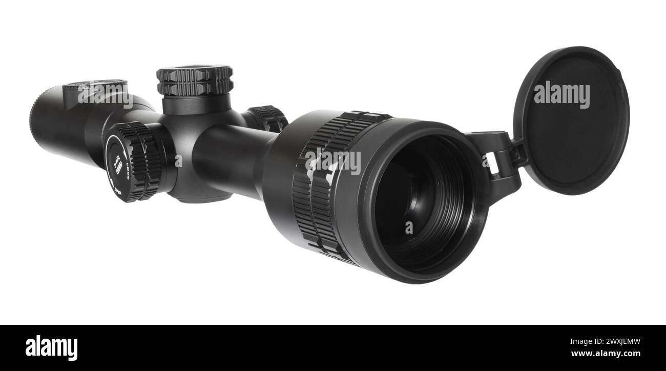 Infrared rifle scope used for shooting accurately at night seen from a ...